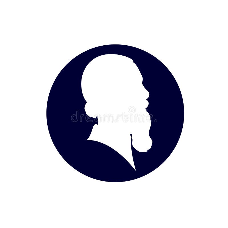 Man Profil Silhouette. Vector Illustration. Man Icon in Round Stock ...