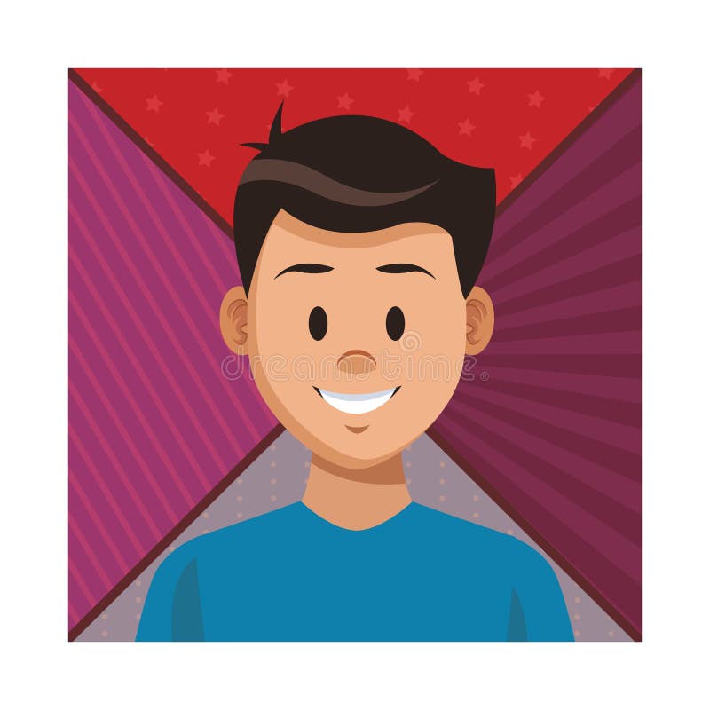 Man profile cartoon stock vector. Illustration of display - 135444014