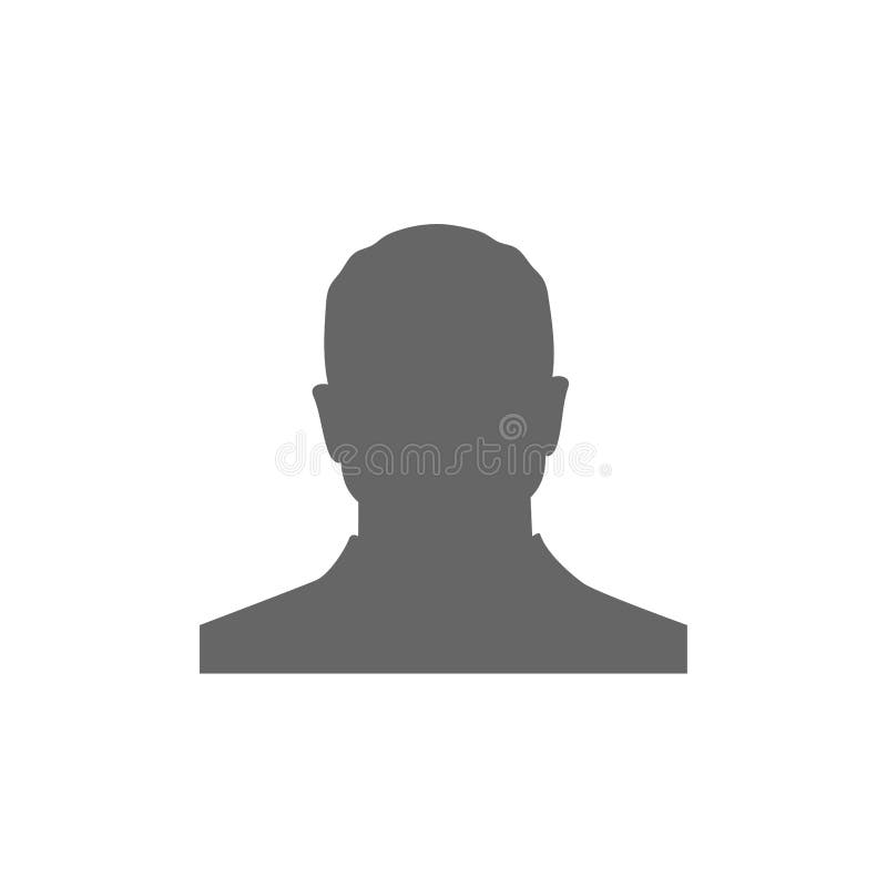 Male Head Silhouette Grey