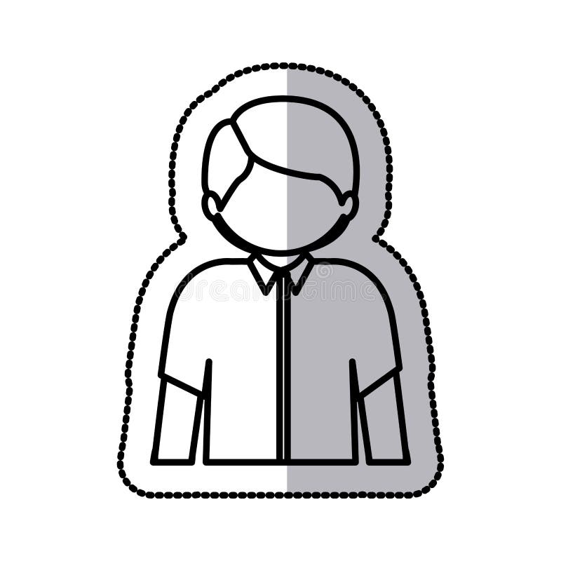 Man profile pictogram stock vector. Illustration of personal - 84591709