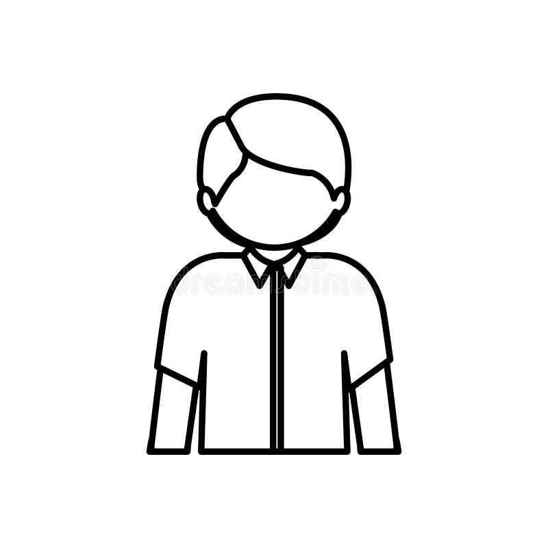 Man profile pictogram stock illustration. Illustration of social - 84688331