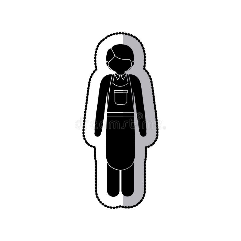 Man profile pictogram stock vector. Illustration of human - 84589779