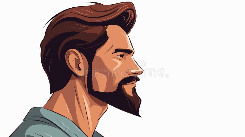 Man Profile Vector Illustration Cartoon Vector Illustration Stock ...