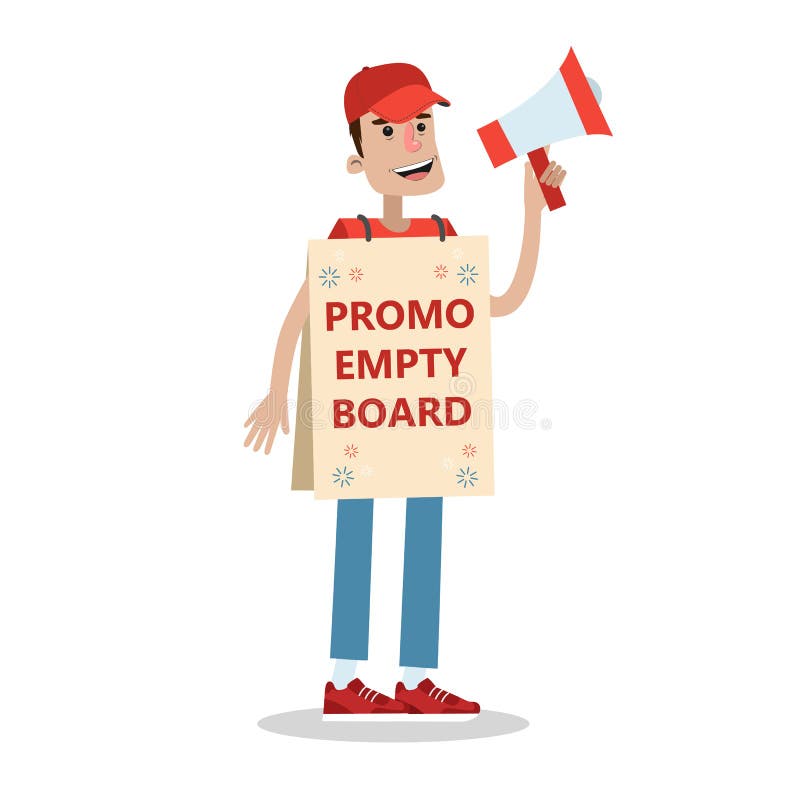 Promo empty board. stock vector. Illustration of billboard - 106226420