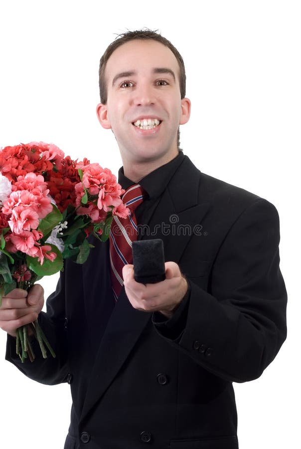 Valentines Day Man stock photo. Image of isolated, young - 4074602