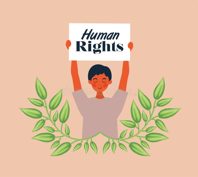 Man Protesting for Human Rights Vector Design Stock Vector ...
