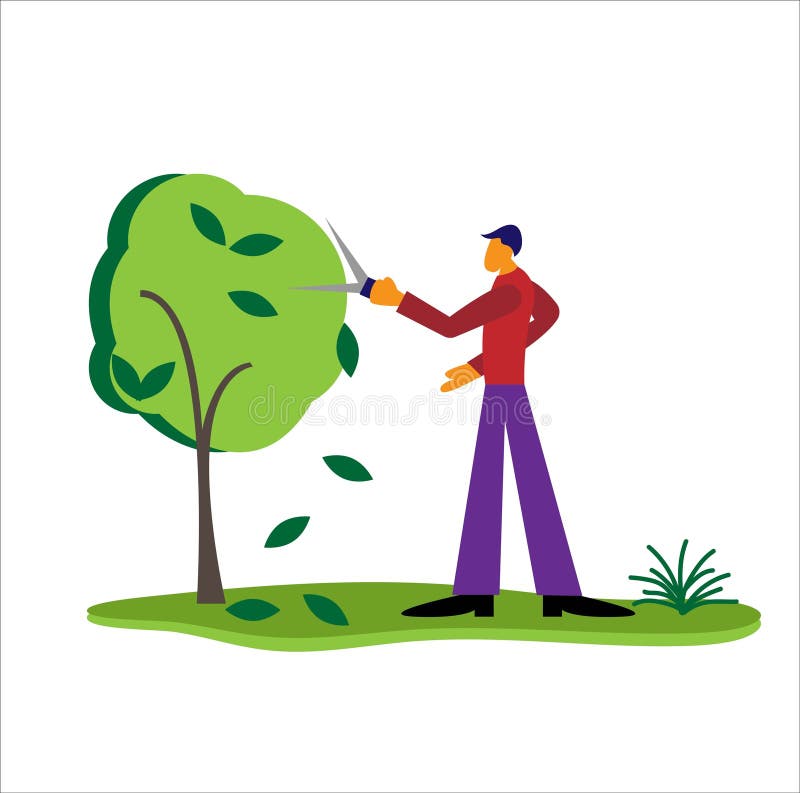 Man Cutting Tree Art Stock Illustrations – 144 Man Cutting Tree Art ...