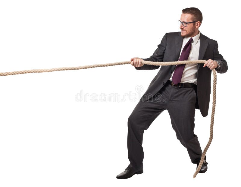 Man pull rope stock photo. Image of isoletd, businessman - 38465100