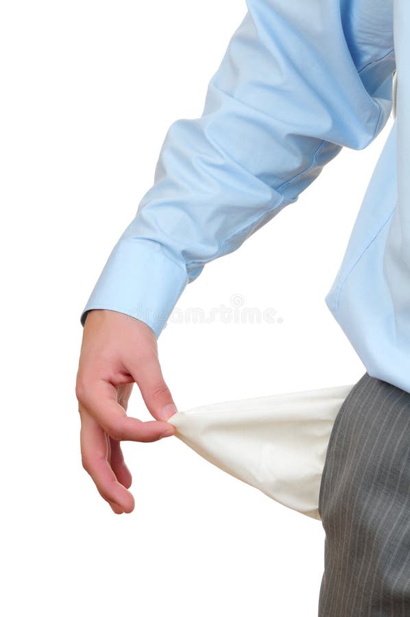Poor Man Showing Empty Pocket Stock Photo - Image of bankruptcy, pocket ...