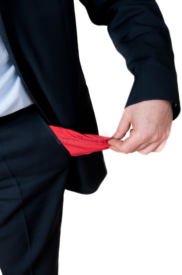Man Pulling Out Empty Pocket Stock Image - Image of grasp, depressive ...
