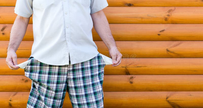 Man Pulling Out Empty Pockets Stock Image - Image of businessman ...