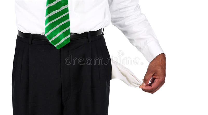 Man Pulling Out Empty Pockets Stock Image - Image of moneyless ...
