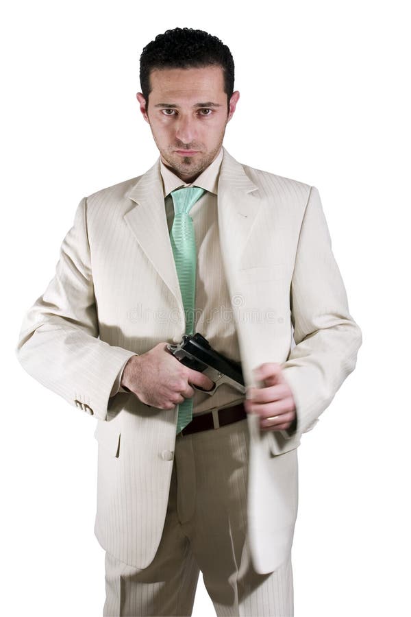Man with a gun stock image. Image of caucasian, gentleman - 1809383