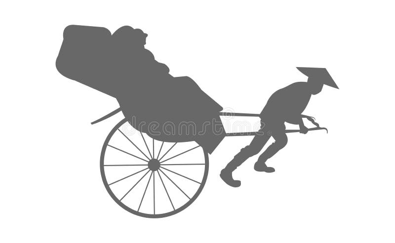 Rickshaw Silhouette Stock Illustrations – 323 Rickshaw Silhouette Stock ...