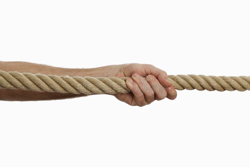 Hands pull a rope stock photo. Image of clambering, hand - 15433082