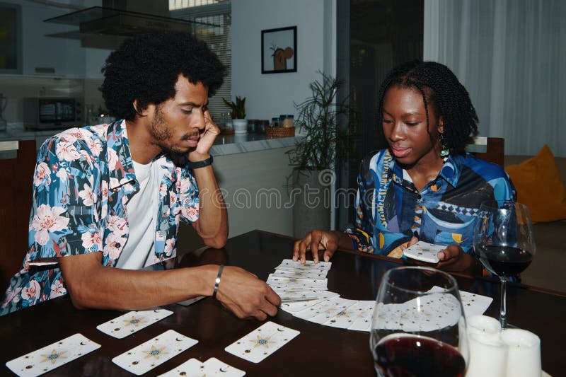 Man Pulling Tarot Card from Spread Stock Image - Image of boyfriend ...