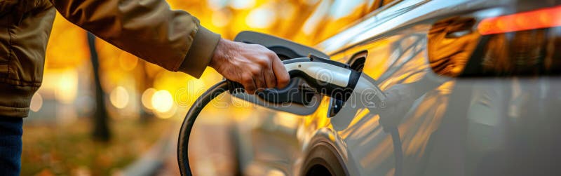 A Man is Pumping Gas into a Car at a Gas Station Stock Image - Image of ...