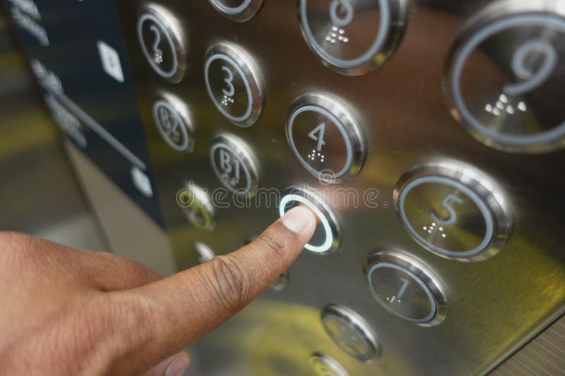 Lift Button Up and Down Arrow. Buttons of Elevator Control Panel Stock ...