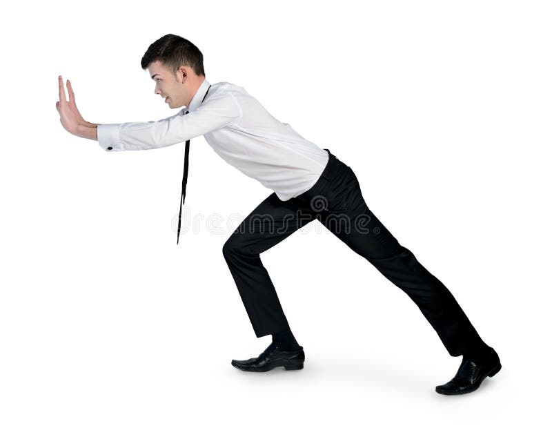 Man push something stock photo. Image of empty, people - 49408710