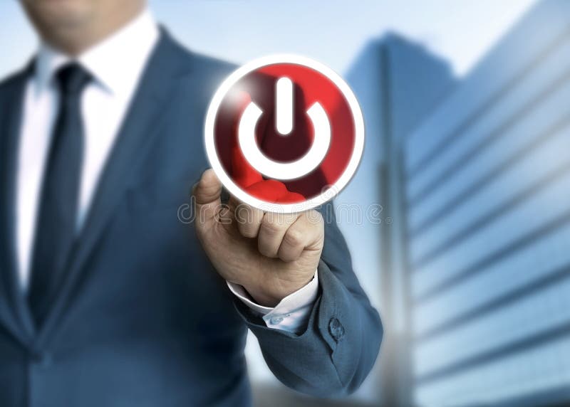 Man Pushes Off Button Concept Background Stock Photos - Free & Royalty ... Man Pushes Off Button Concept Background Stock Photos - Free & Royalty ...