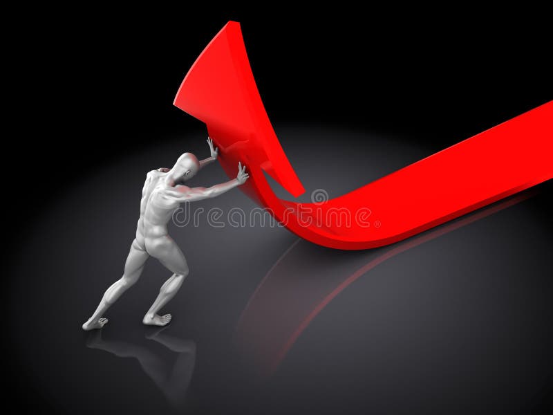 Person Pushing Arrow Stock Illustrations – 422 Person Pushing Arrow ...
