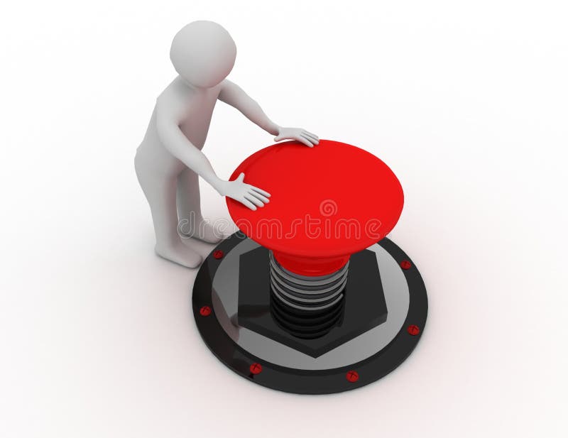 3d Man Pushing Start Button Stock Illustrations – 43 3d Man Pushing ...