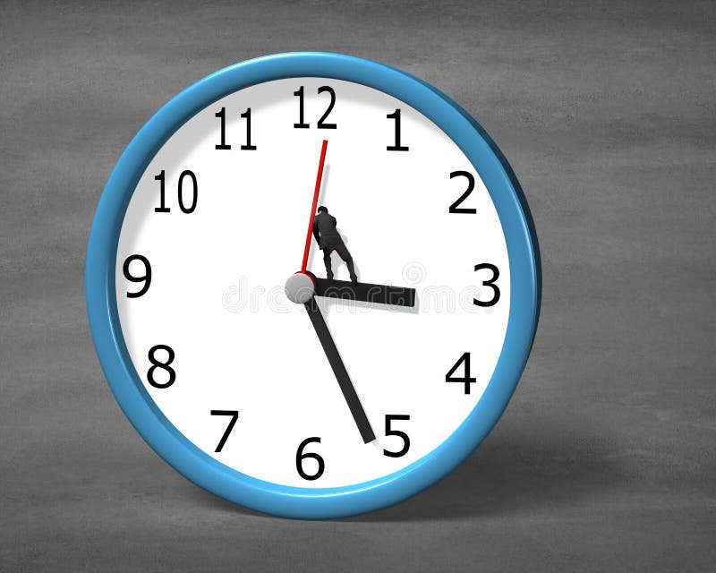 Man pushing clock hand stock photo. Image of managing - 39329094