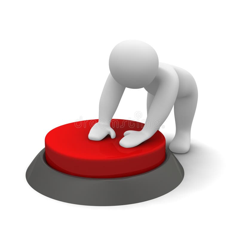 Man pushing red button stock illustration. Illustration of people ... Man pushing red button stock illustration. Illustration of people ...