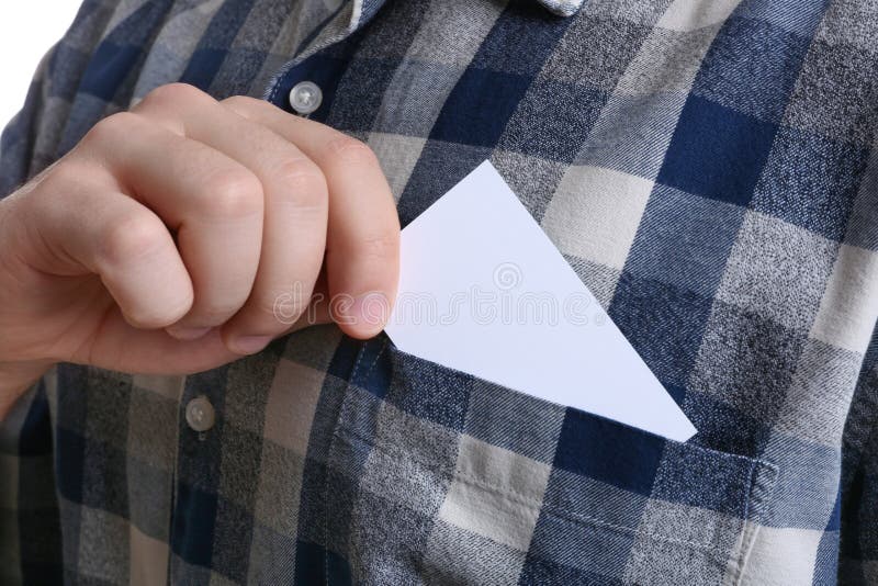Man Putting Business Card into Pocket Stock Image - Image of medical ...