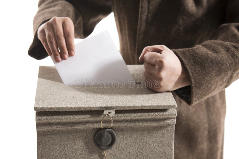 Man Putting Letter in Mailbox Stock Image - Image of post, letterbox ...