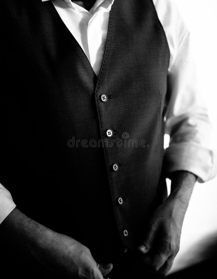 The Man is Wearing a Black Suit Stock Photo - Image of dressing ...