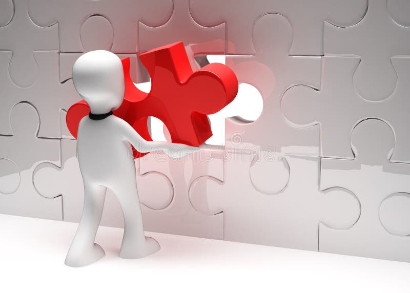 Puzzle man stock vector. Illustration of genius, data - 53434869