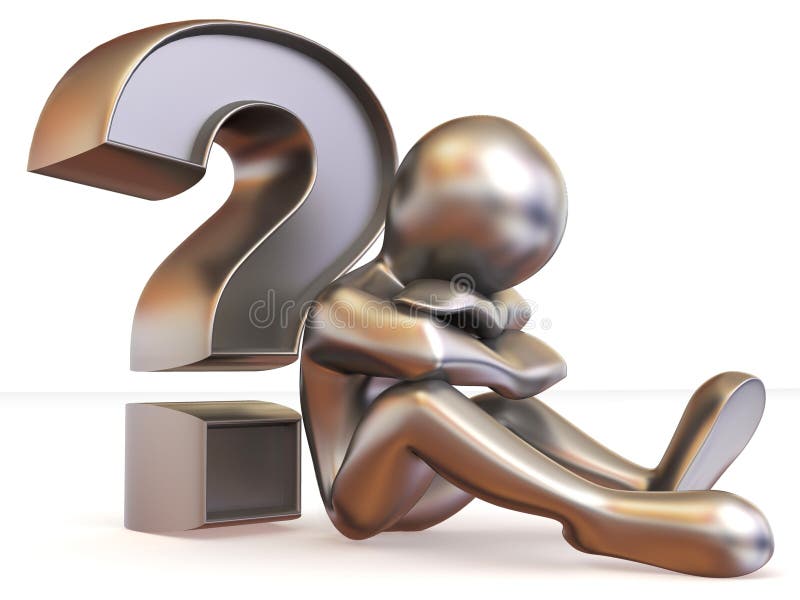 Man with question stock illustration. Illustration of icons - 7088886
