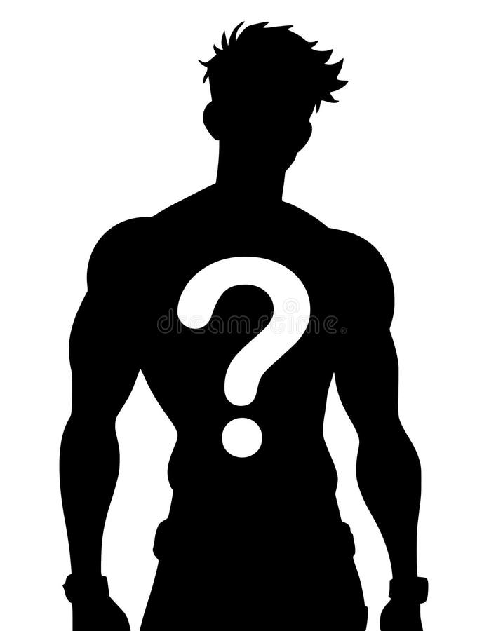 Man with question mark stock illustration. Illustration of people ...
