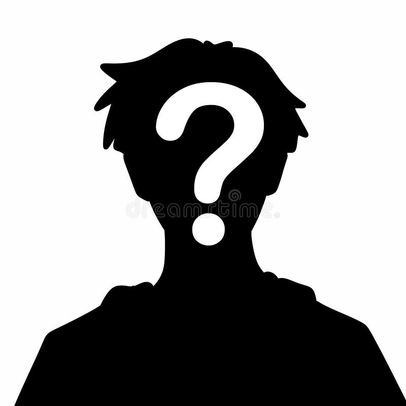Man with Question Mark Icon Stock Illustration - Illustration of ...