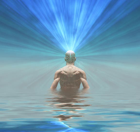 Man radiates light stock illustration. Illustration of genius - 50822110