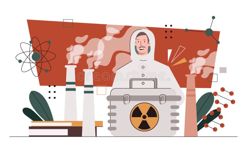 Man with Radiation Check Vector Stock Vector - Illustration of classic ...