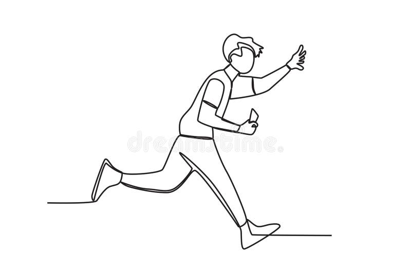A Man Ran Quickly To Catch the Train Schedule Stock Vector ...