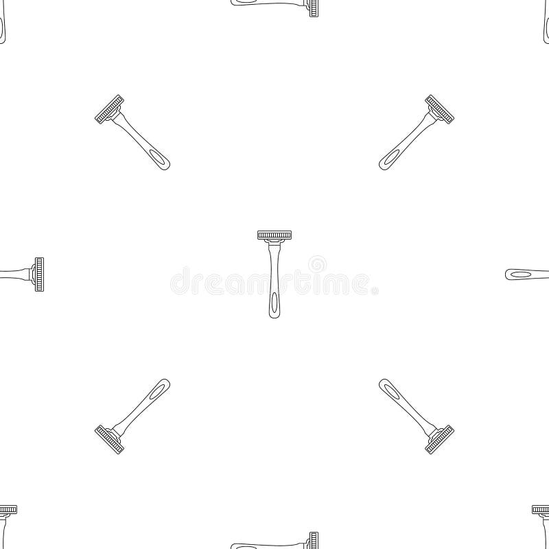 Man Razor Pattern Seamless Vector Stock Vector - Illustration of manual ...
