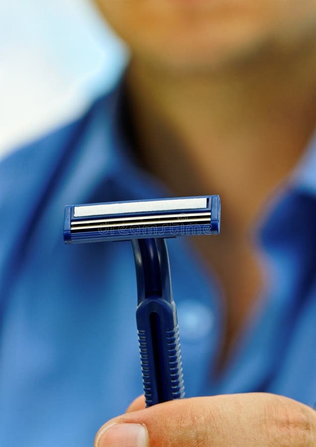 Man with razorblade. stock image. Image of emergency - 25335367