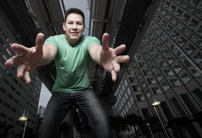 Man Reaching Down Towards the Camera Stock Photo - Image of hands ...