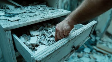 A Man Reaching into a Drawer To Pull Out Something, AI Stock Image - Image of pull, equipment ...