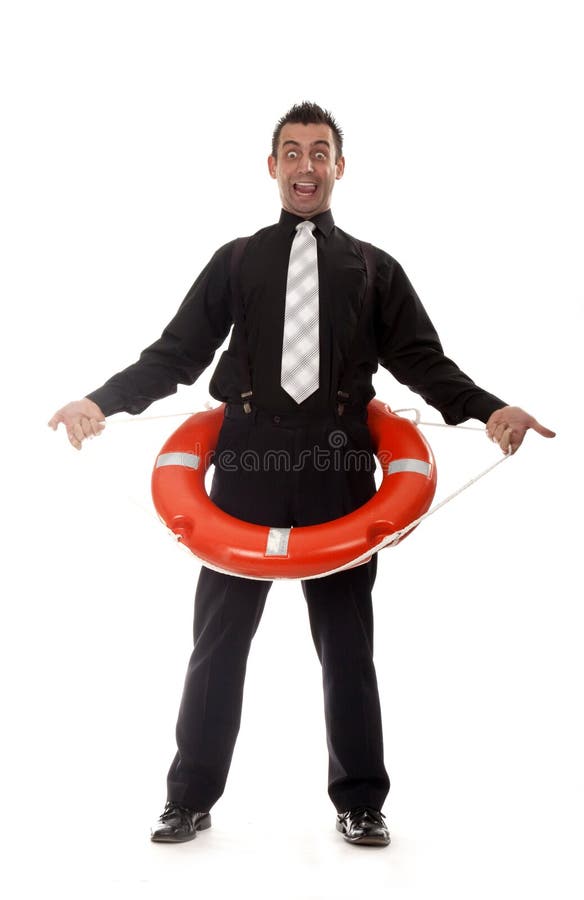 Man reaching for lifebuoy stock image. Image of life - 13750609