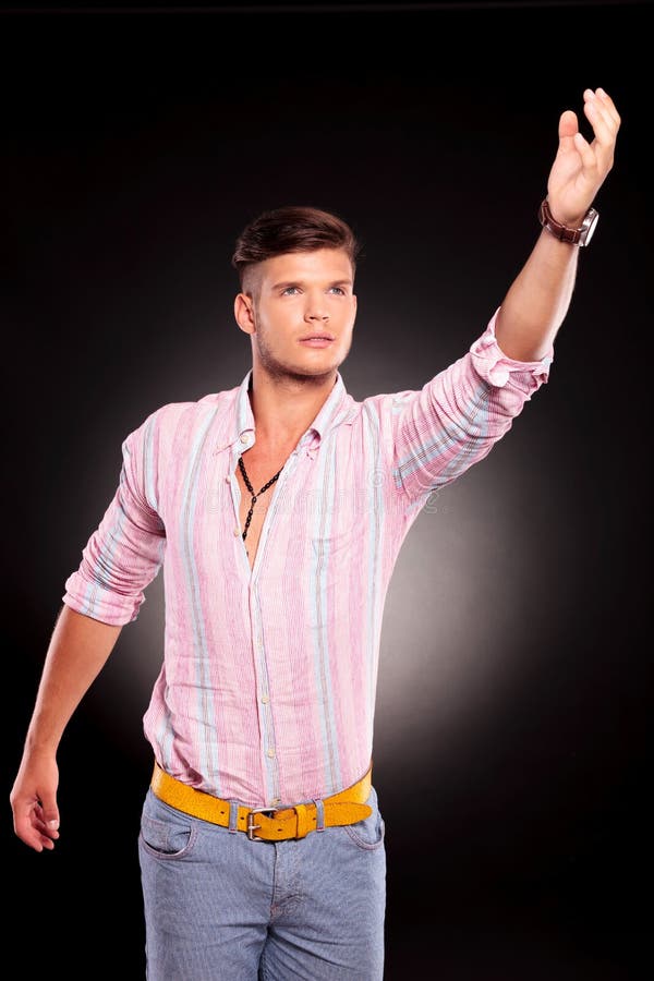 Man reaching upwards stock photo. Image of active, handsome - 29177044