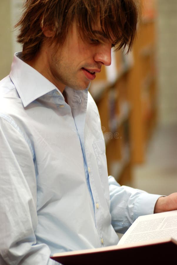 Man is reading a book stock photo. Image of working, info - 2062960