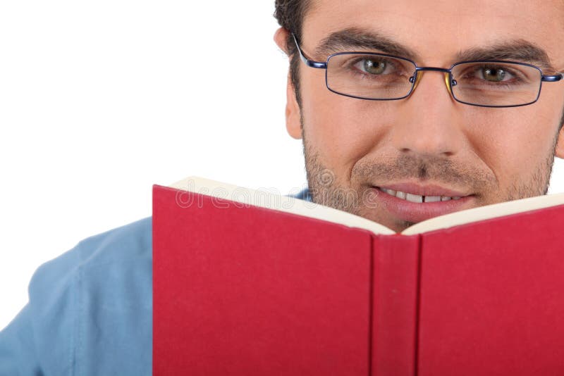 Man reading a book stock image. Image of reading, clever - 22920003
