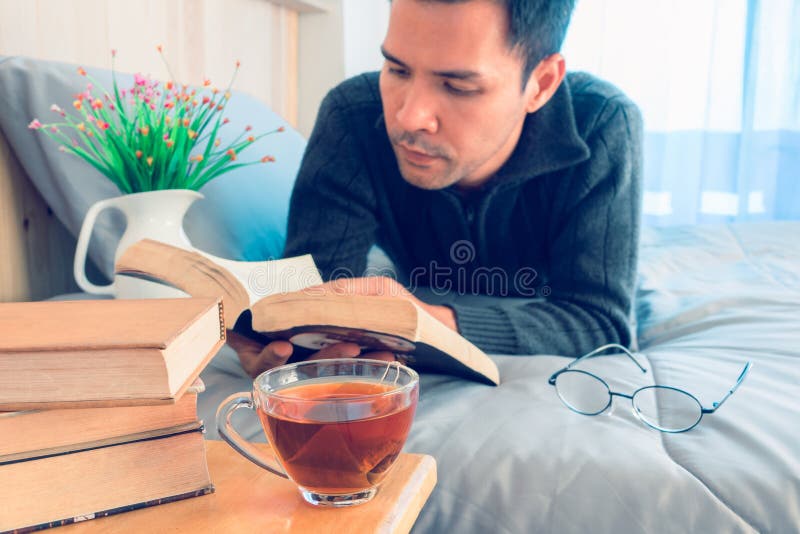 A man read book stock photo. Image of stack, caucasian - 115205452