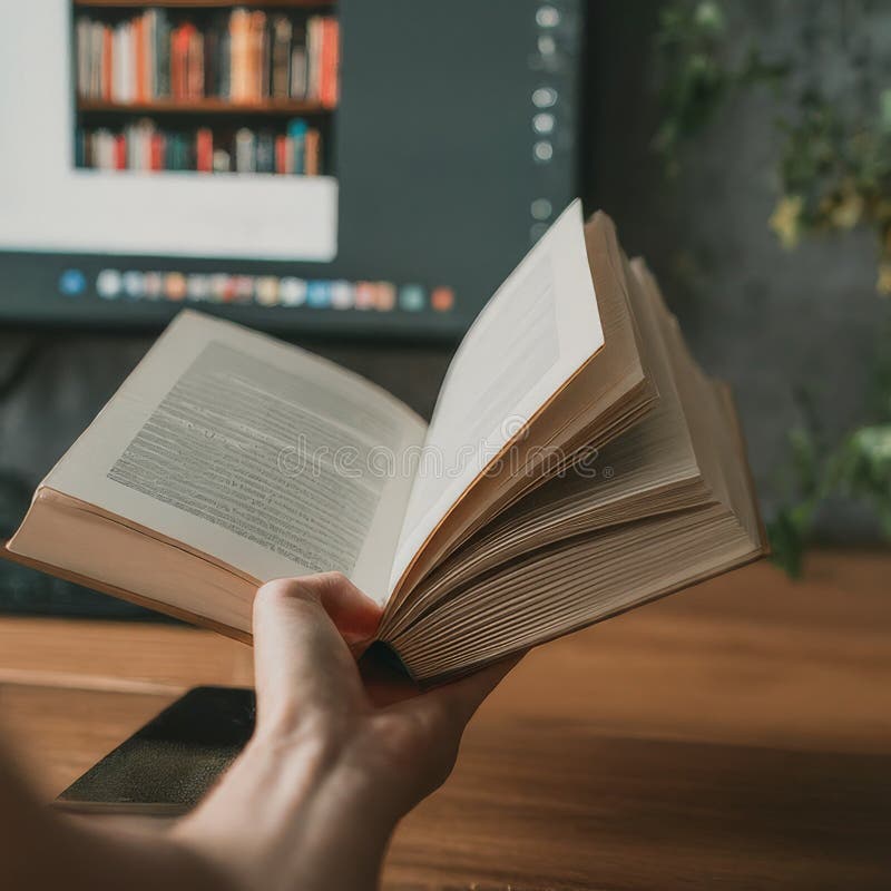 A Man is Reading Book in Library. Stock Illustration - Illustration of ...