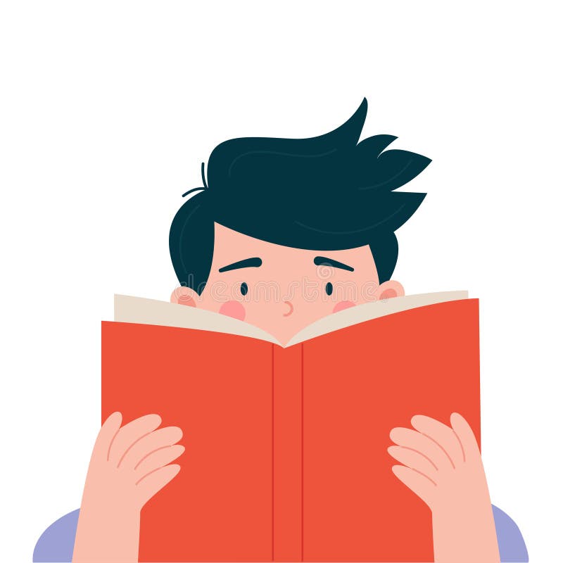 Man Reading a Book. Vector Illustration Stock Vector - Illustration of ...
