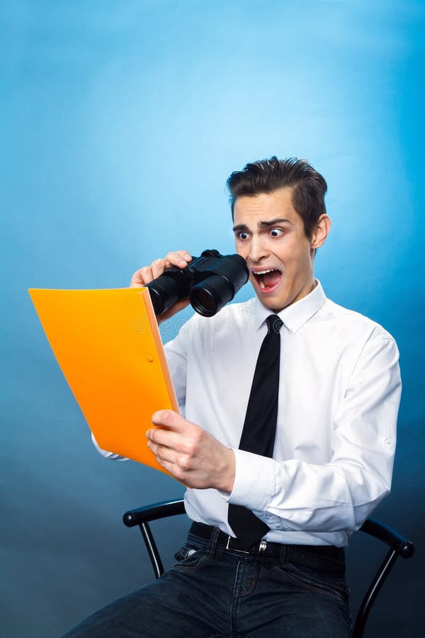 Man reading a document stock photo. Image of male, business - 49385196